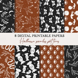 Halloween Digital Paper -halloween Seamless Pattern-halloween ...
