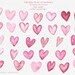 Watercolor Valentine Heart Clip Art Set Watercolor Heart Clip Art ...