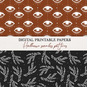 Halloween Digital Paper -halloween Seamless Pattern-halloween ...