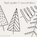 Christmas Tree Line Art Clipart SVG Bundle Commercial Use Christmas ...