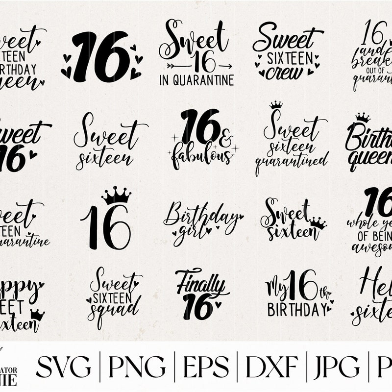 Sweet Sixteen Logo Design - Etsy
