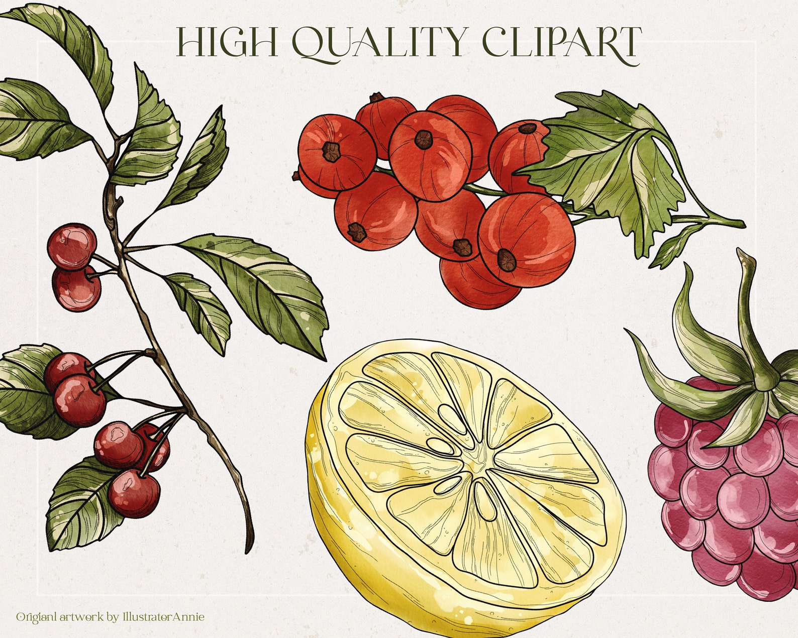 Juicy Fruit Clipart Bundle Vegetable Clipart Bundle - Etsy