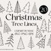 Christmas Line Art Clipart SVG Bundle Commercial Use - Etsy