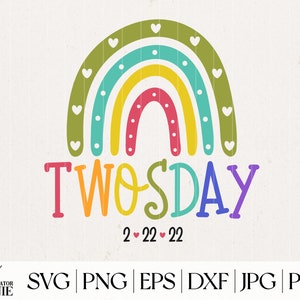 Happy Twosday SVG Bundle - Commercial Use - Twosday SVG Quote - Twosday ...