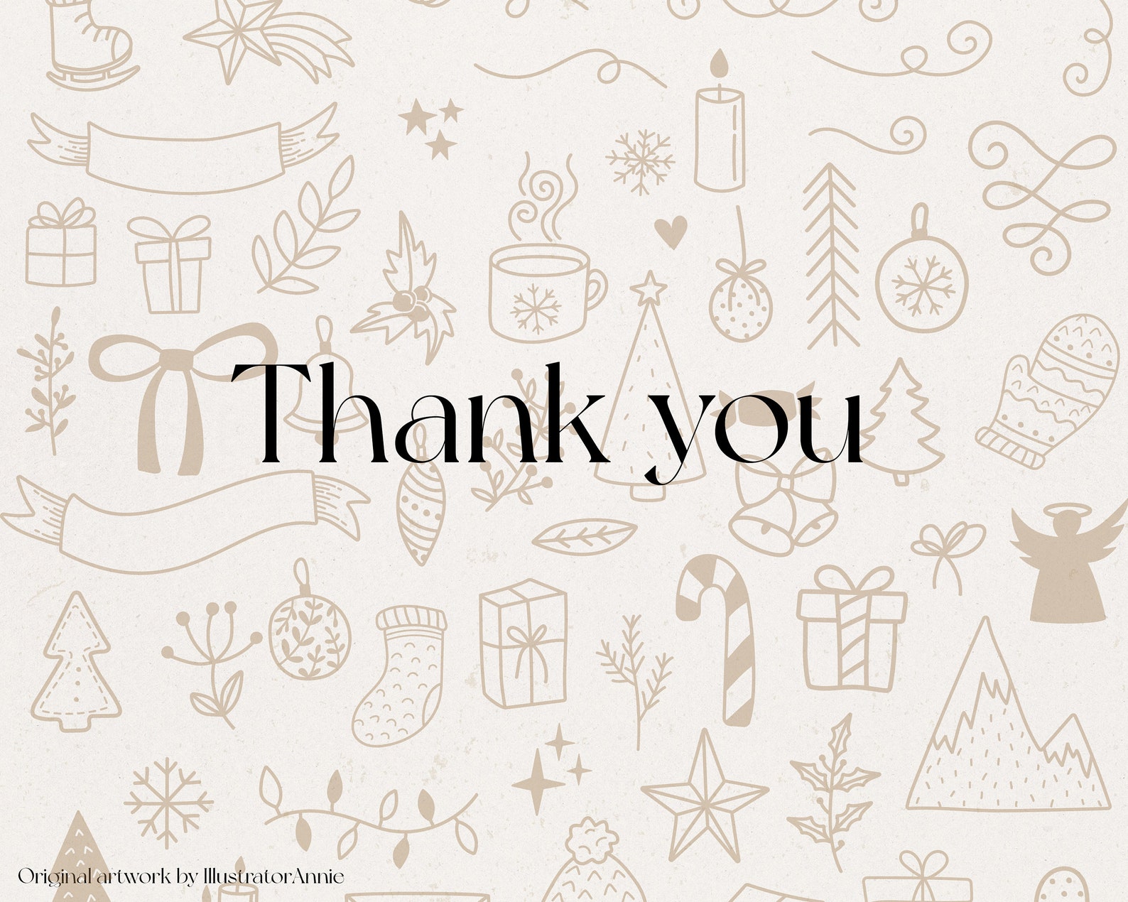 Christmas Line Art Clipart SVG Bundle Commercial Use | Etsy