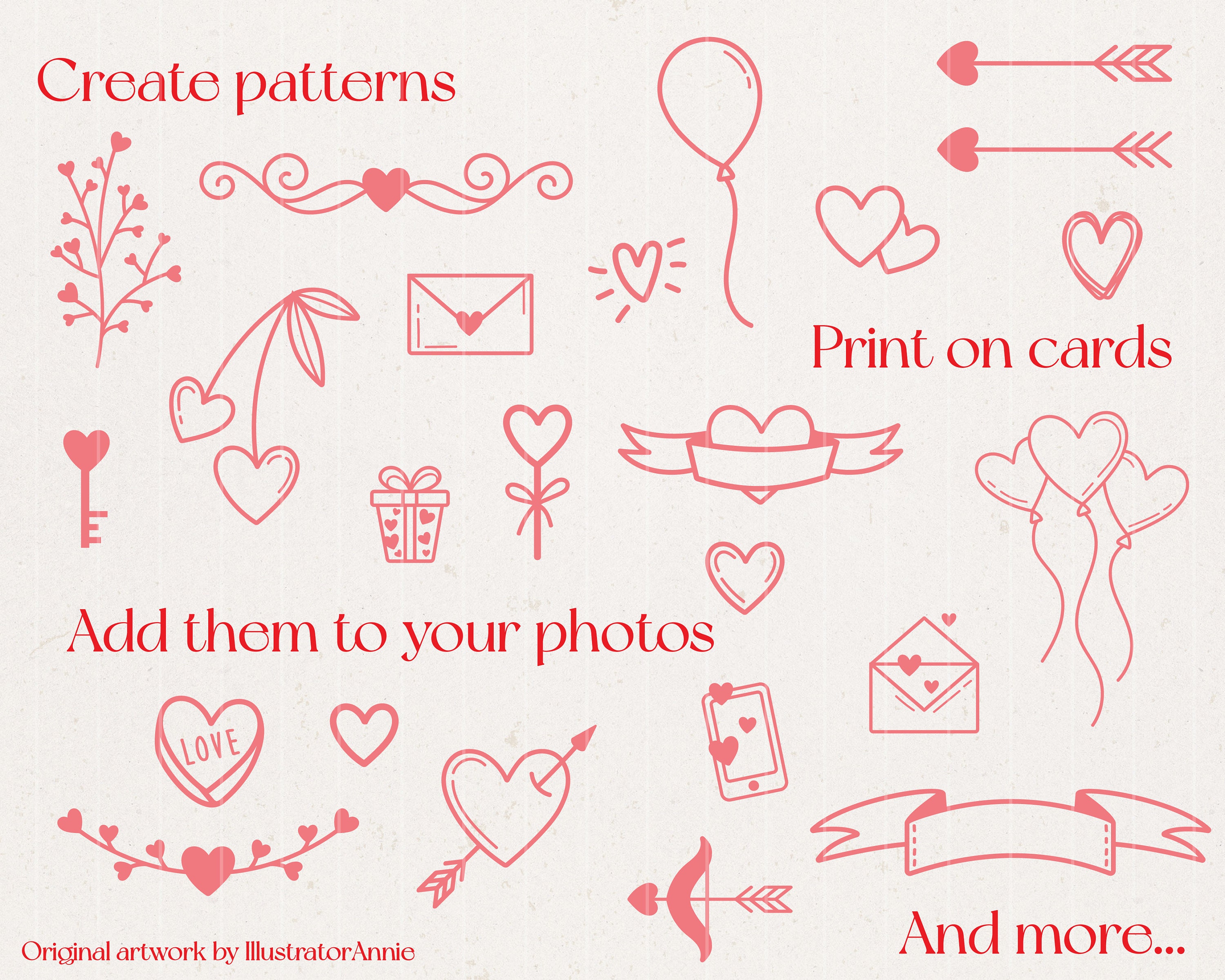 Valentine Line Art Bundle Commercial Use Valentine Clipart - Etsy