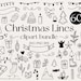 Christmas Line Art Clipart SVG Bundle - Commercial Use - Christmas ...