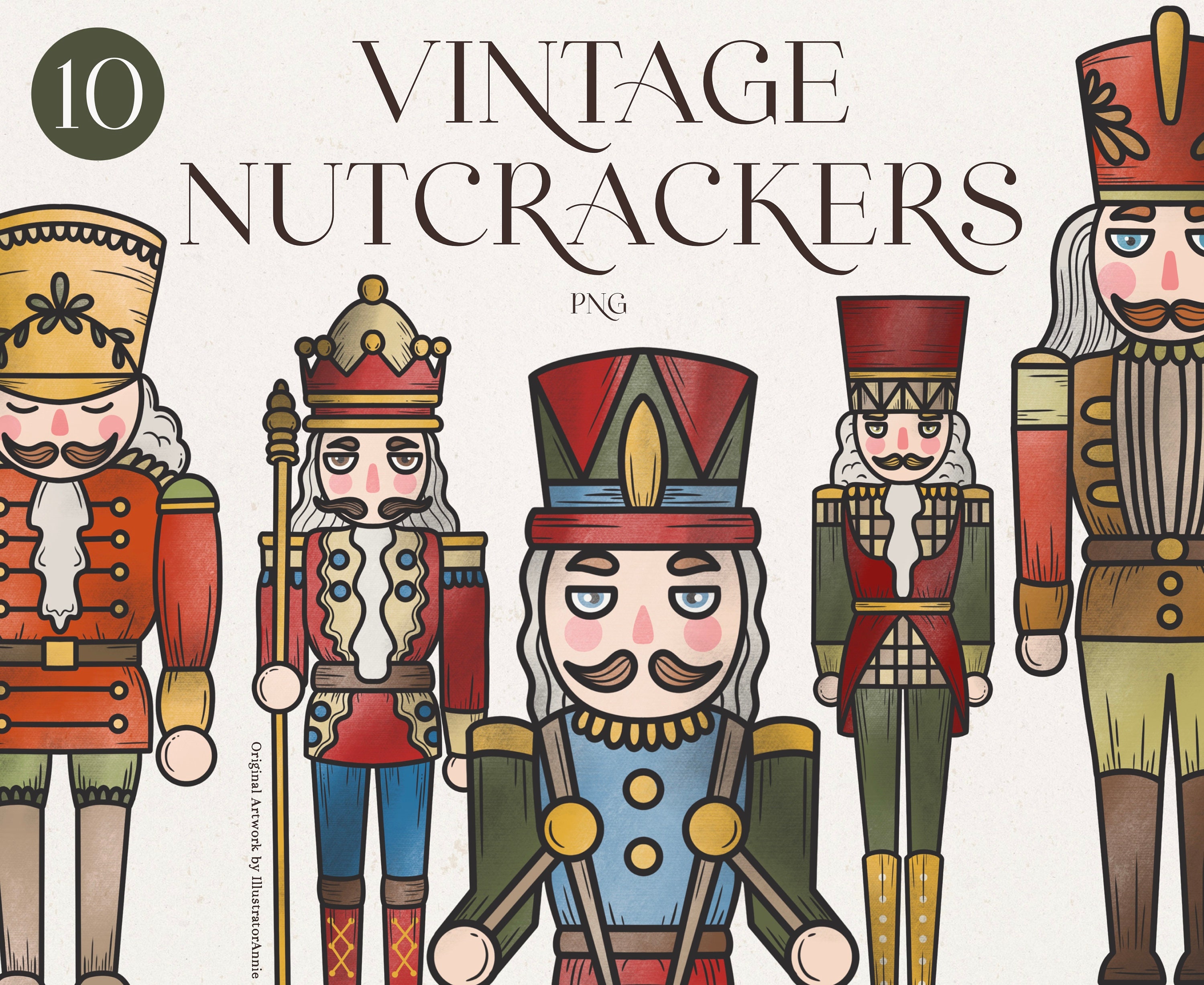 Vintage Nutcracker Clipart Bundle Nutcracker PNG Bundle - Etsy