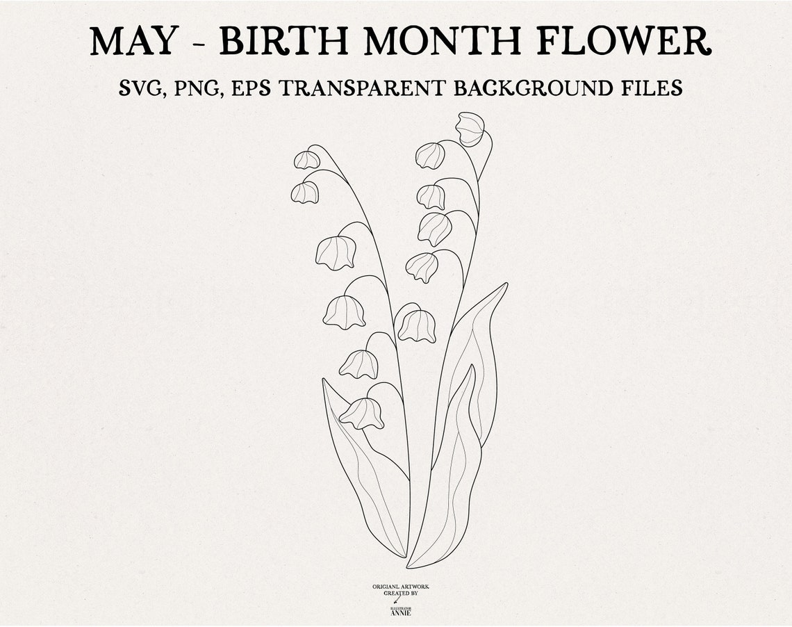 May Birth Month Flower May Lily of the Valley Flower Birth | Etsy