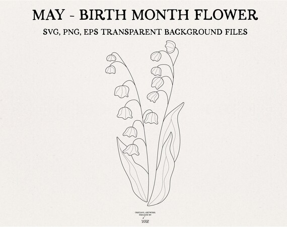 May Birth Month Flower May Lily of the Valley Flower Birth | Etsy