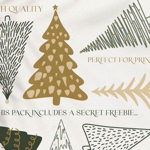 Christmas Tree Clipart SVG Bundle - Minimalistic Christmas Tree SVG ...