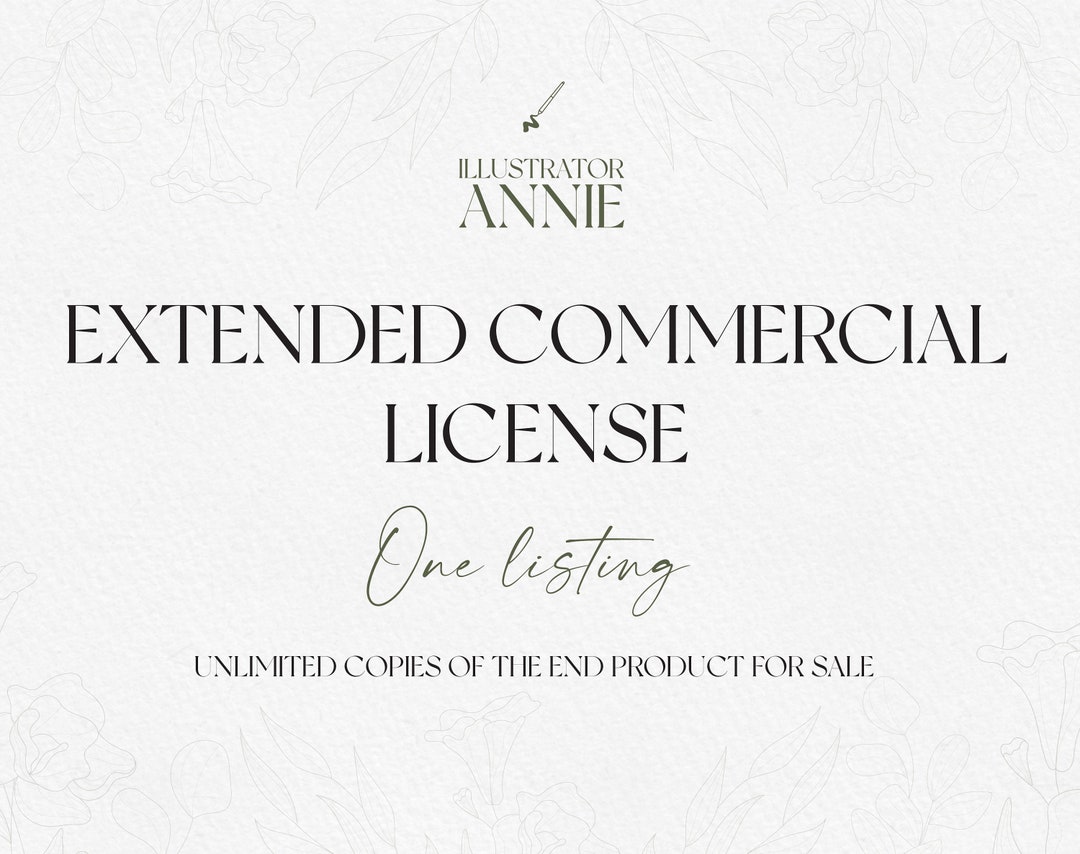 Extended License for One Listing - One Single Clipart or Clipart Set by ...