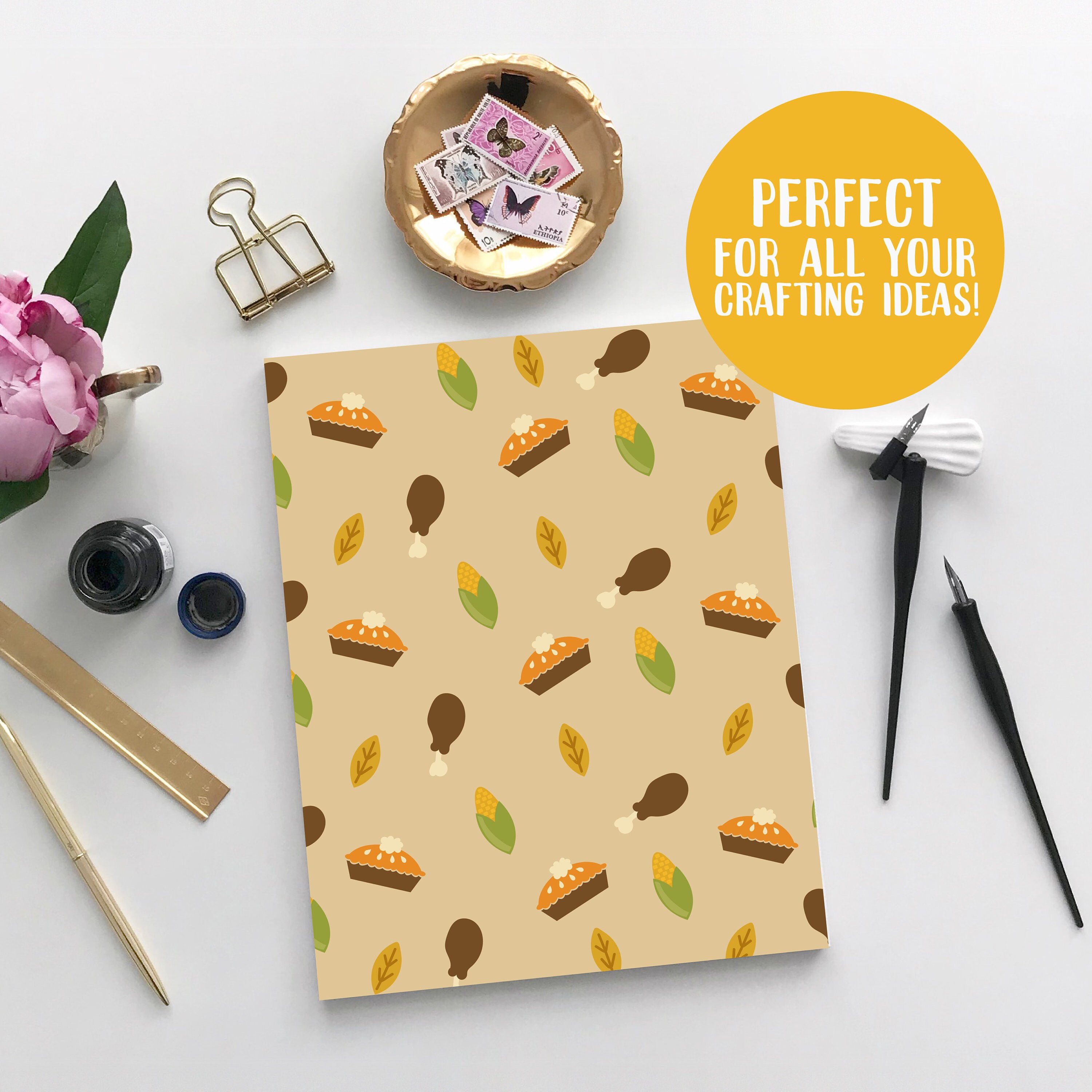 Thanksgiving digital paper pack for instant download JPG | Etsy