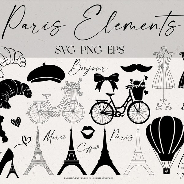 Paris Svg Bundle - Etsy