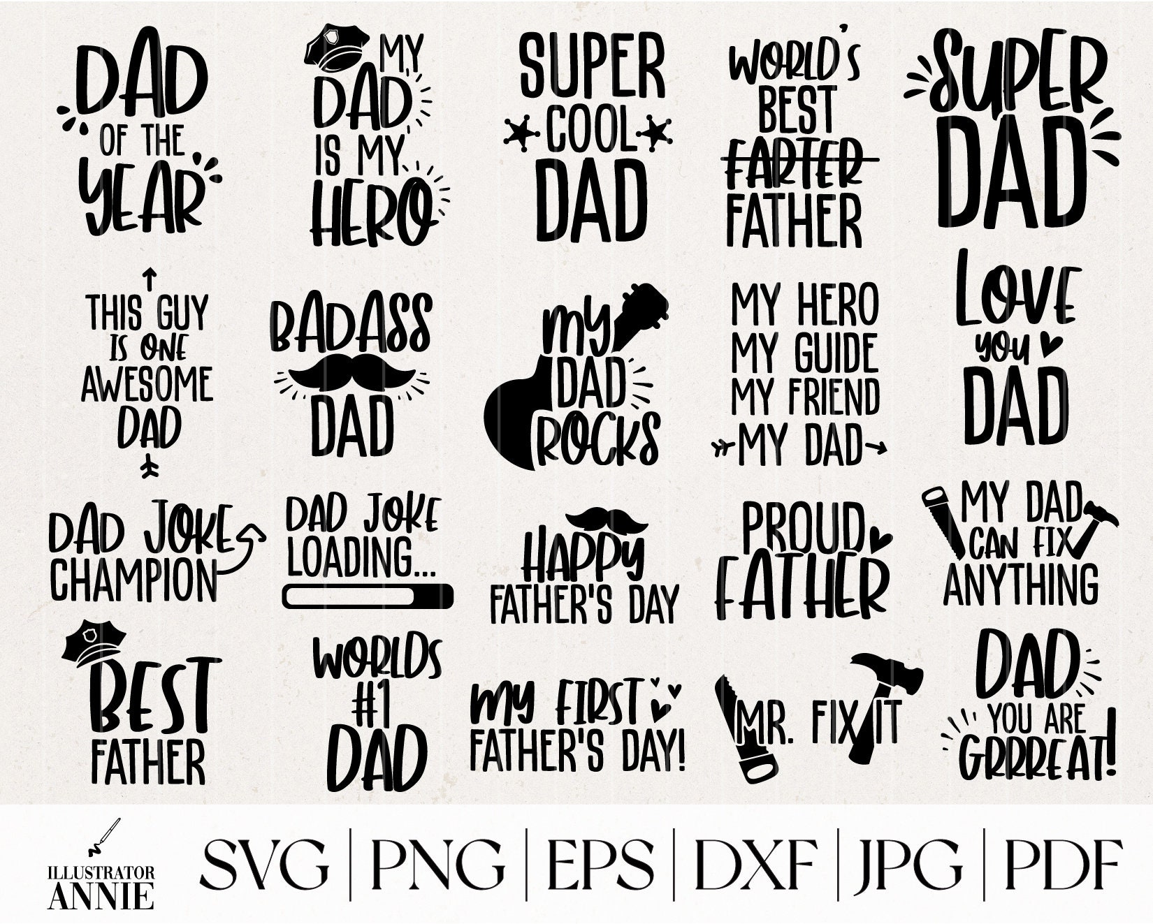 Dad Life SVG Bundle Commercial Use Fathers Day SVG Best - Etsy
