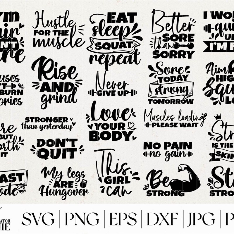 Workout Svg Files - Etsy