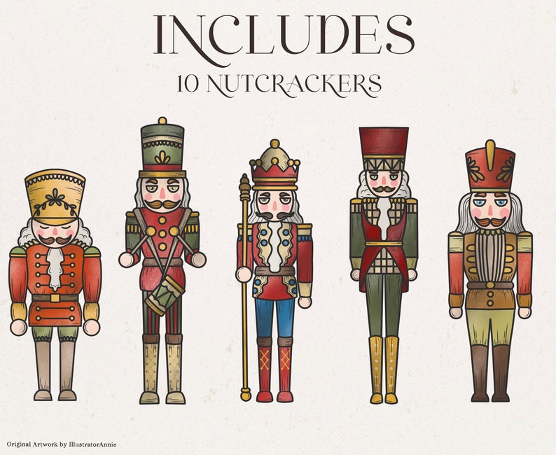 Vintage Nutcracker Clipart Bundle - Nutcracker PNG Bundle - Christmas ...