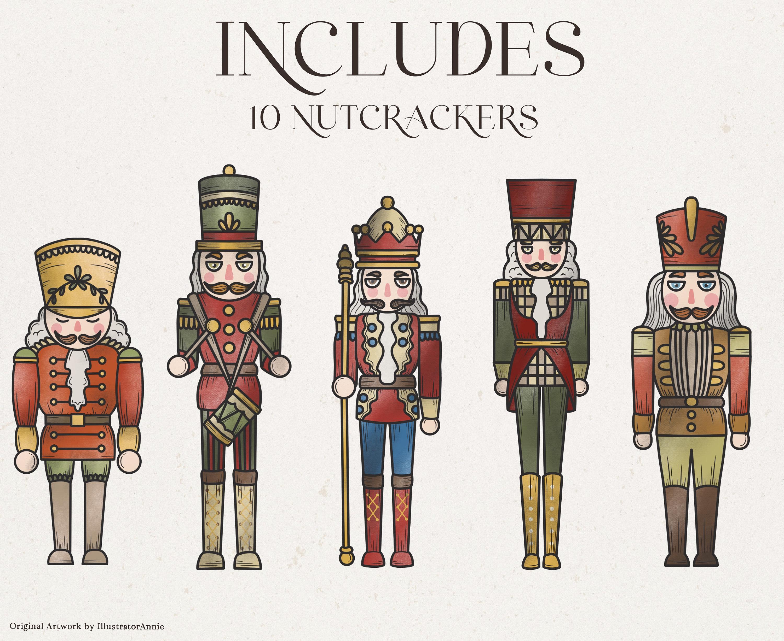 Vintage Nutcracker Clipart Bundle Nutcracker PNG Bundle - Etsy