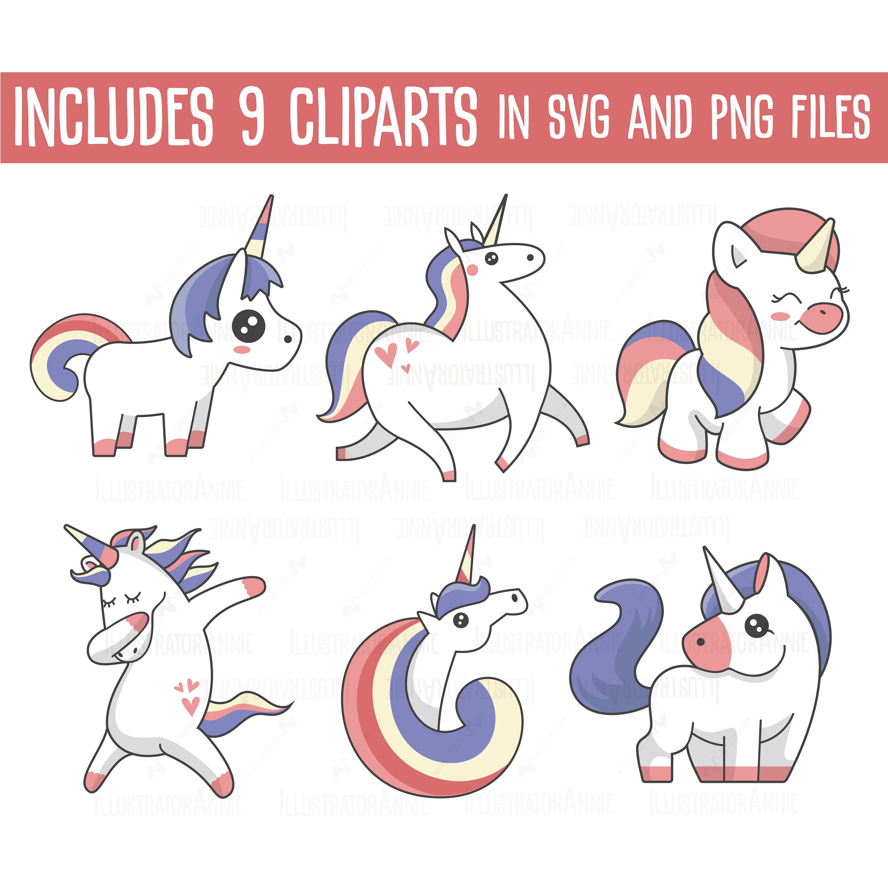 Unicorn Clipart Bundle for Instant Download Commercial Use - Etsy