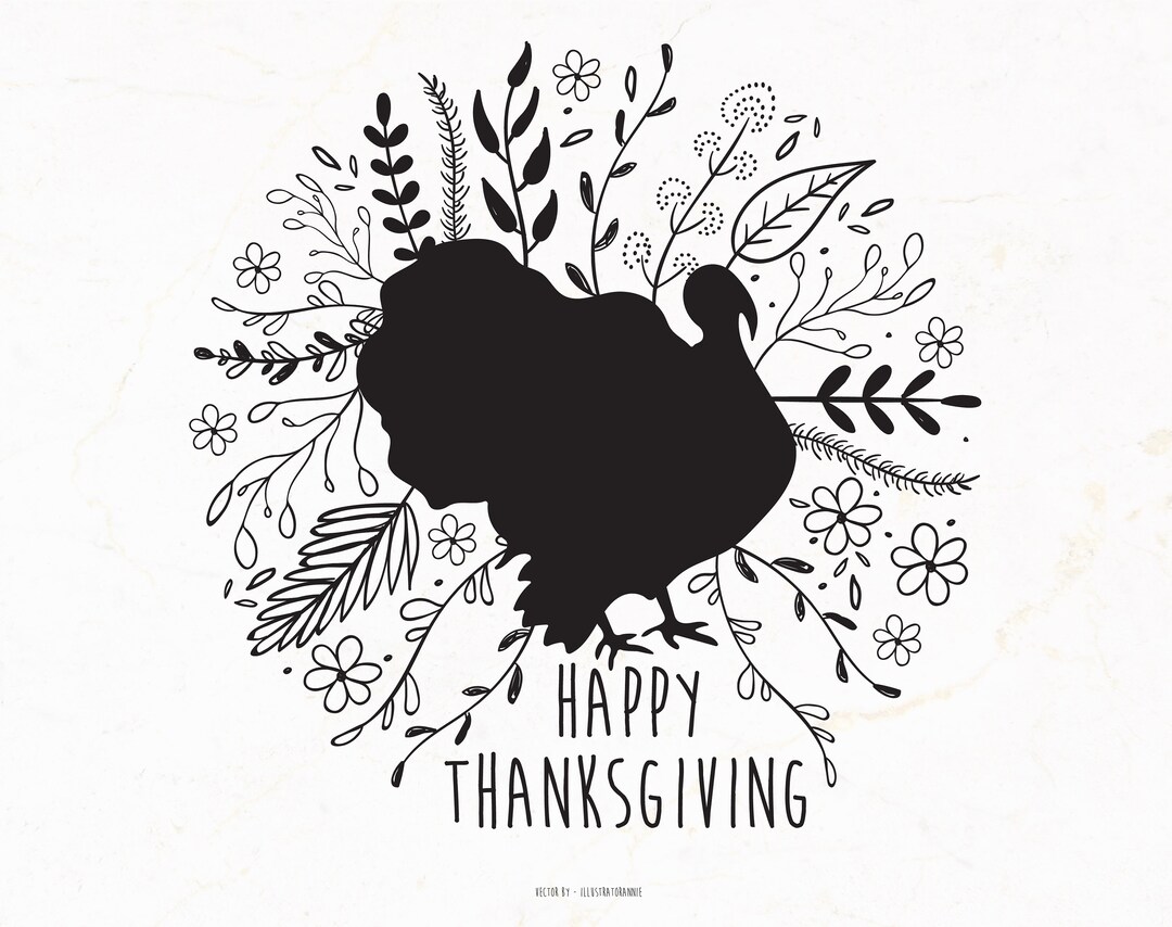 Happy Thanksgiving Turkey SVG Clipart - Turkey SVG Clip Art ...