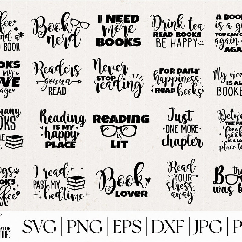 Reading Svg - Etsy