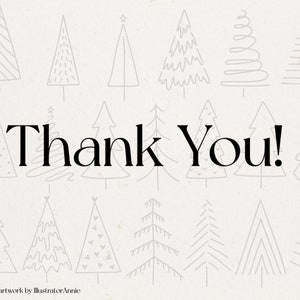 Christmas Tree Line Art Clipart SVG Bundle - Commercial Use - Christmas ...