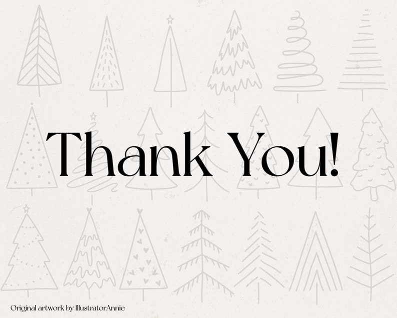 Christmas Tree Line Art Clipart SVG Bundle Commercial Use - Etsy
