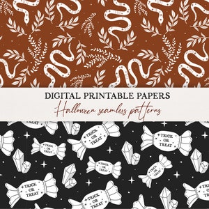 Halloween Digital Paper -halloween Seamless Pattern-halloween ...