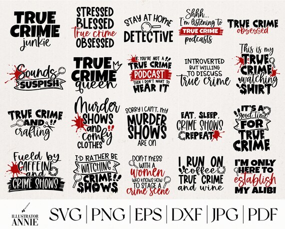 True Crime SVG Bundle Commercial Use True Crime Podcast - Etsy