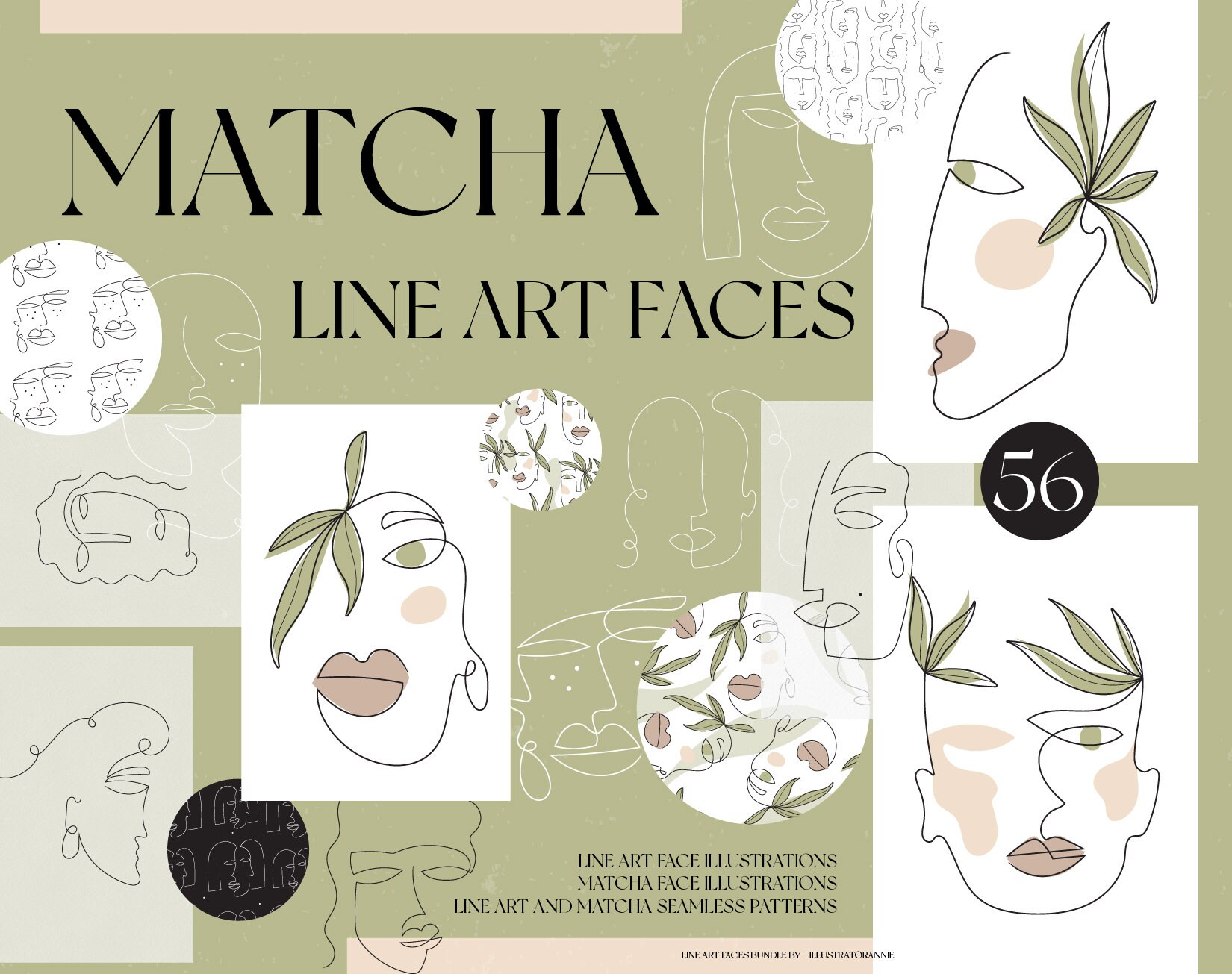 Abstract Line Art SVG Face Bundle One Line Art Woman Line - Etsy