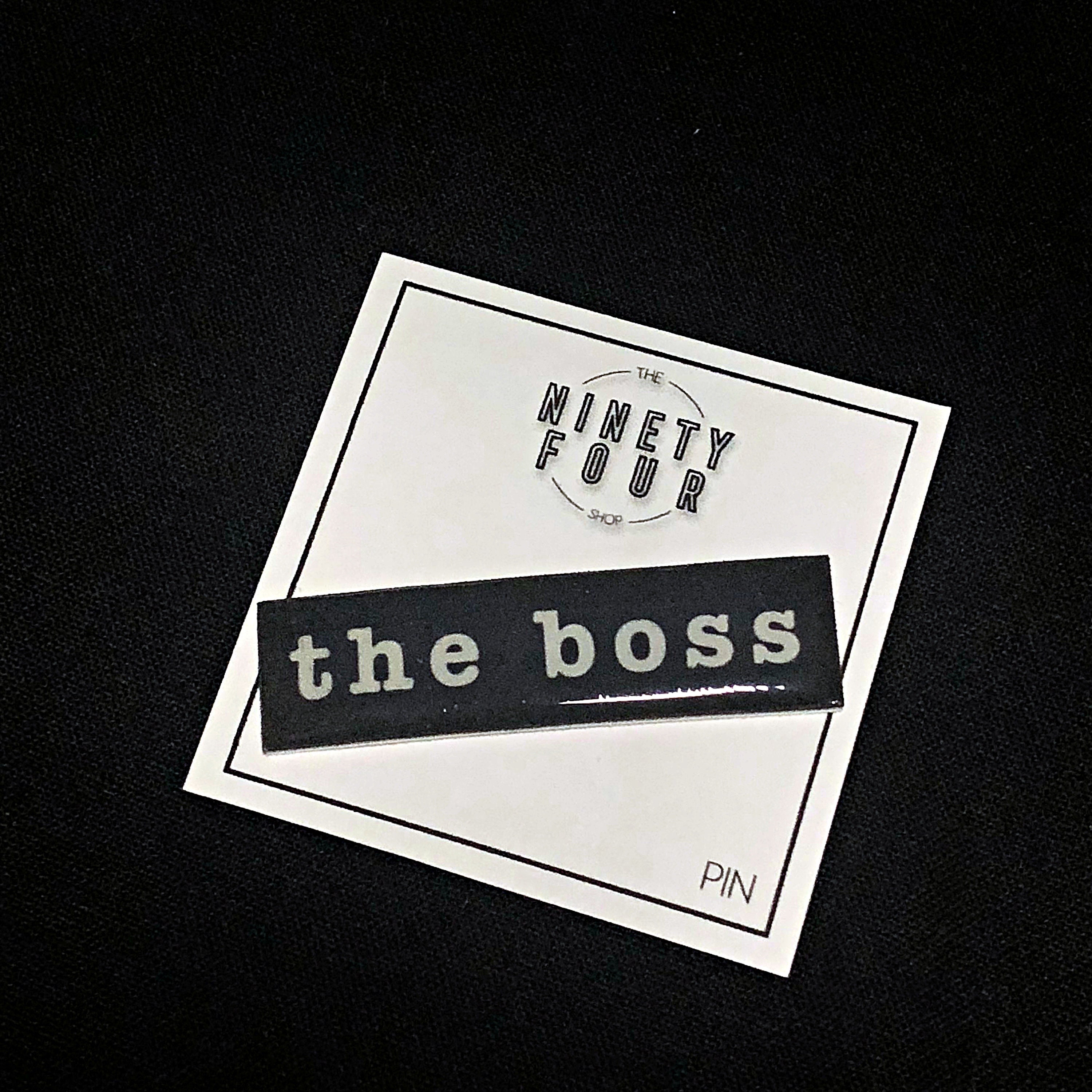 The Boss Pin Name Tag Jewelry Accessory Badge Brooch | Etsy