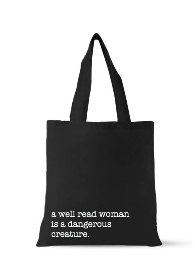 Dangerous Creature Tote Bag Well Read Woman Quote Feminist | Etsy