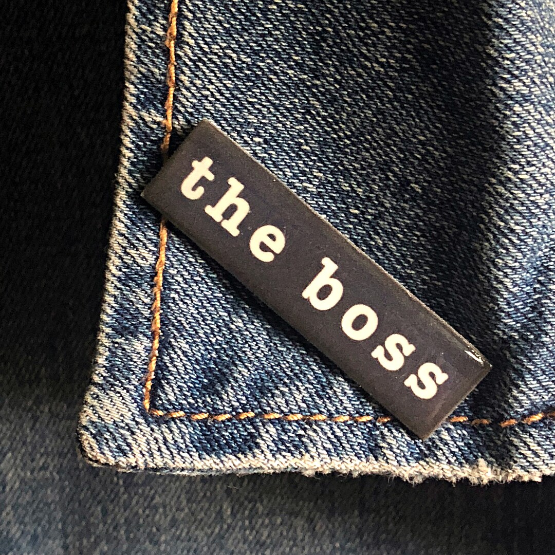 The Boss Pin | Name Tag | Jewelry Accessory | Badge Brooch | Simple ...