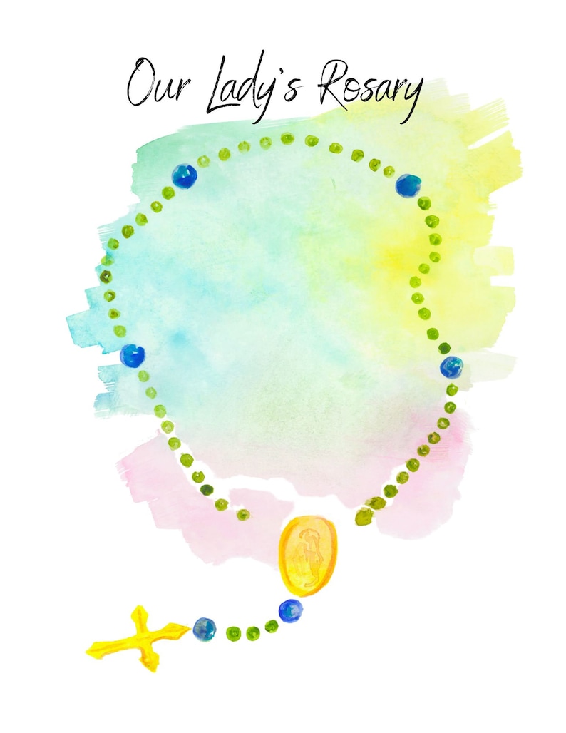 Rosary Wall Art Poster Printable - Etsy