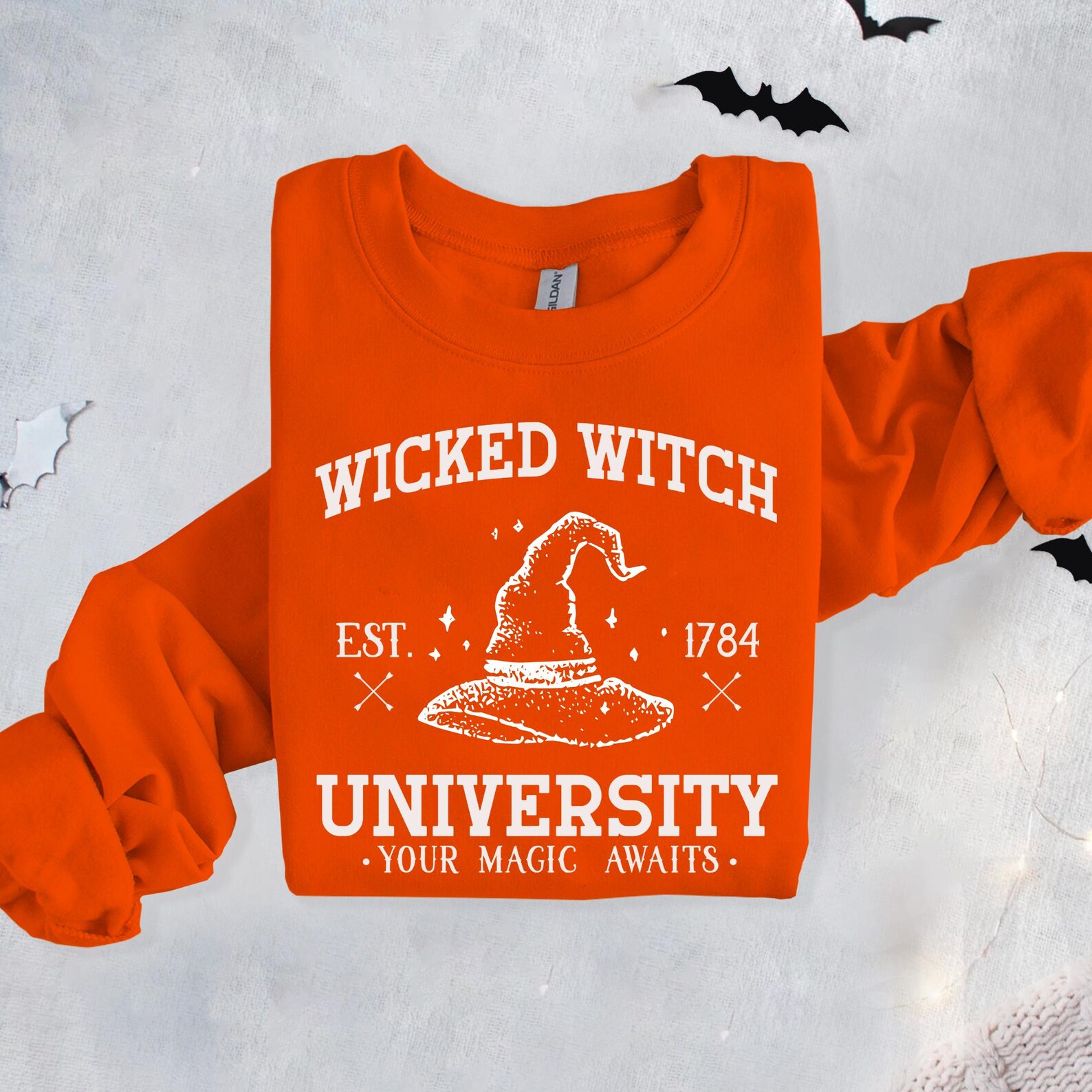 Wicked Witch University Halloween Sweatshirt -quirky Halloween Humor ...