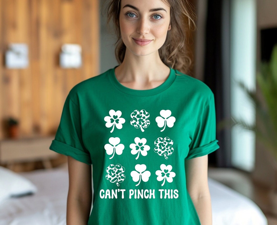 Can't Pinch This, Shamrock T-shirt, St Patty's Day Shirt, Holiday Shirt, Kiss Me I'm Irish ...