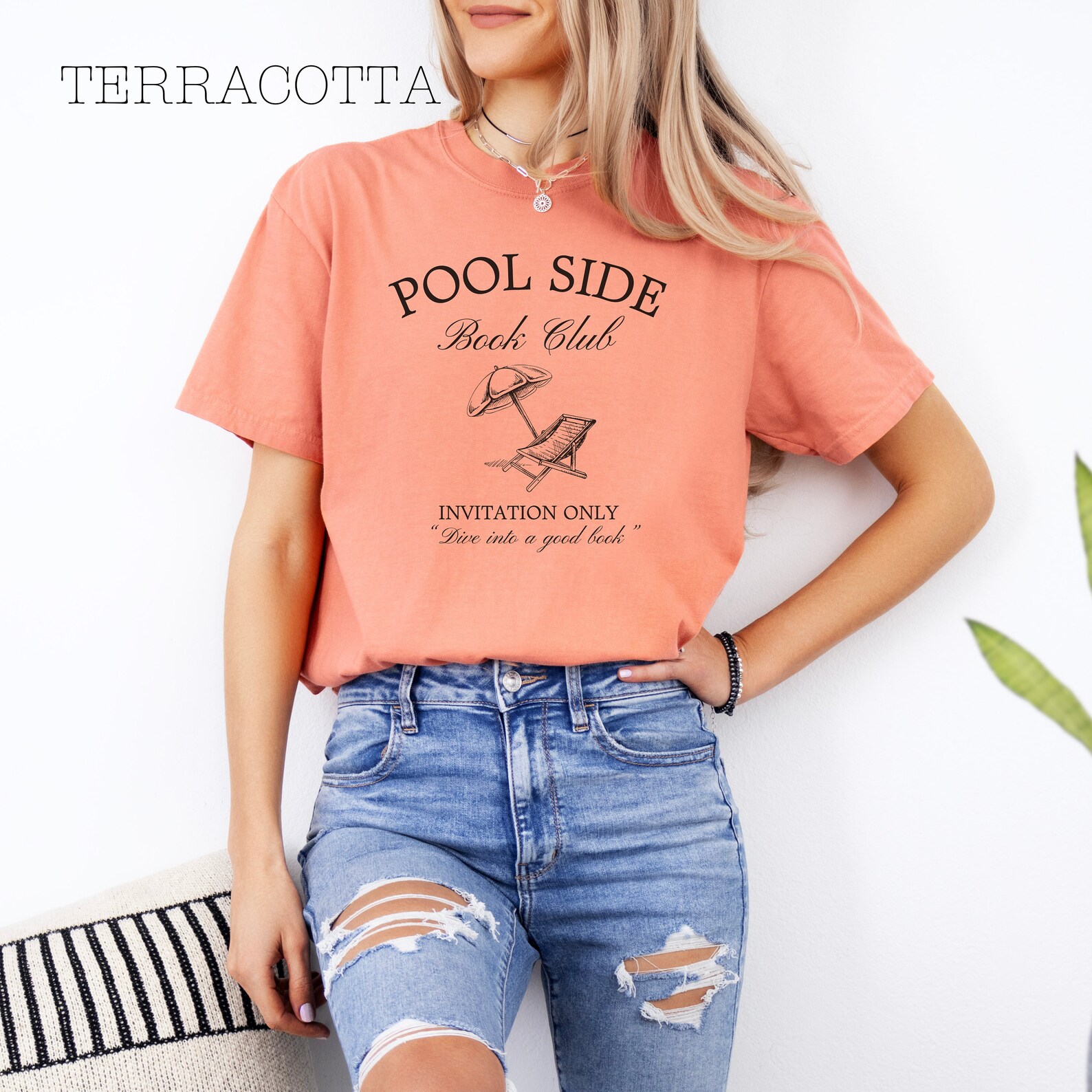 Pool Side Book Club T-shirt Comfort Colors Graphic Tee, Book Lover ...