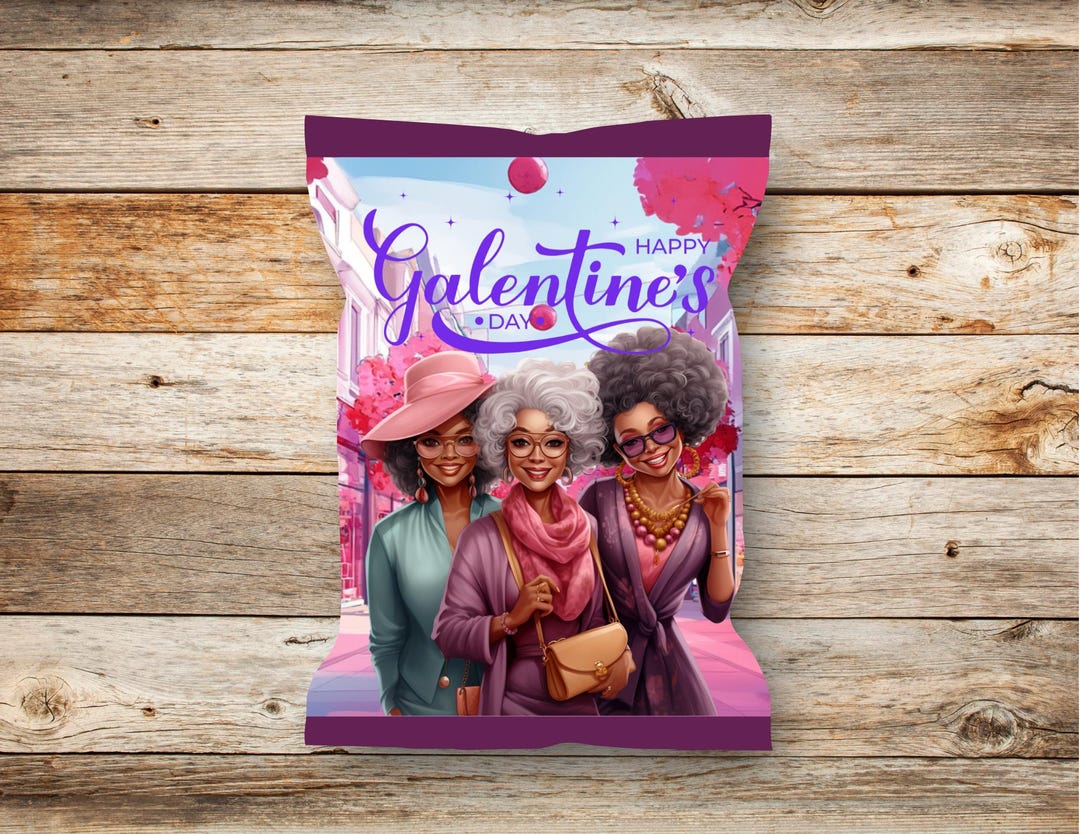 Printable "glamorous Funny Old Ladies" Valentine's Chip Bag Wrapper ...