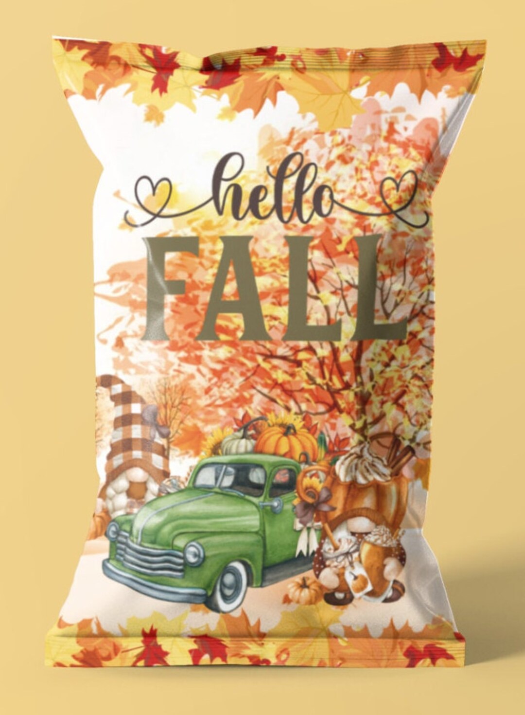 Hello Fall Gnomes Chip Bag - Etsy