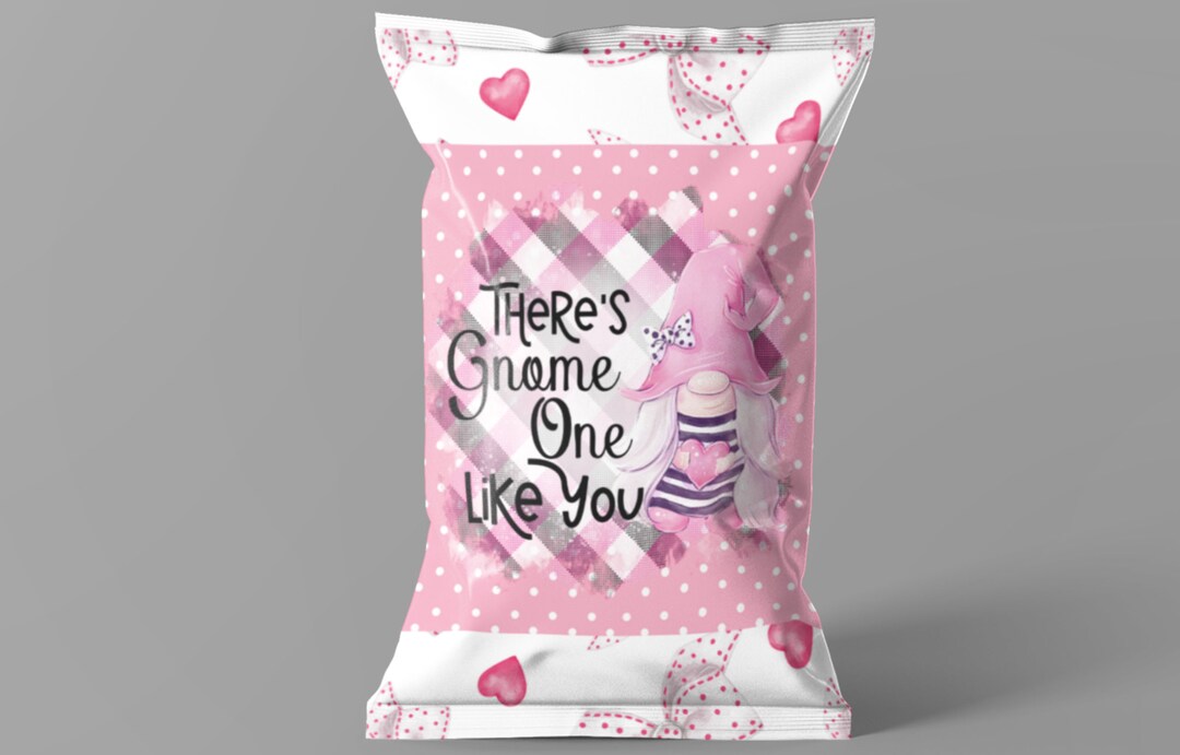 There's Gnome Like You Valentine Chip Bag - Etsy
