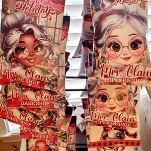 Printable Santa Chip Bag Wrapper: Holiday Treat Favor (PDF) - Etsy