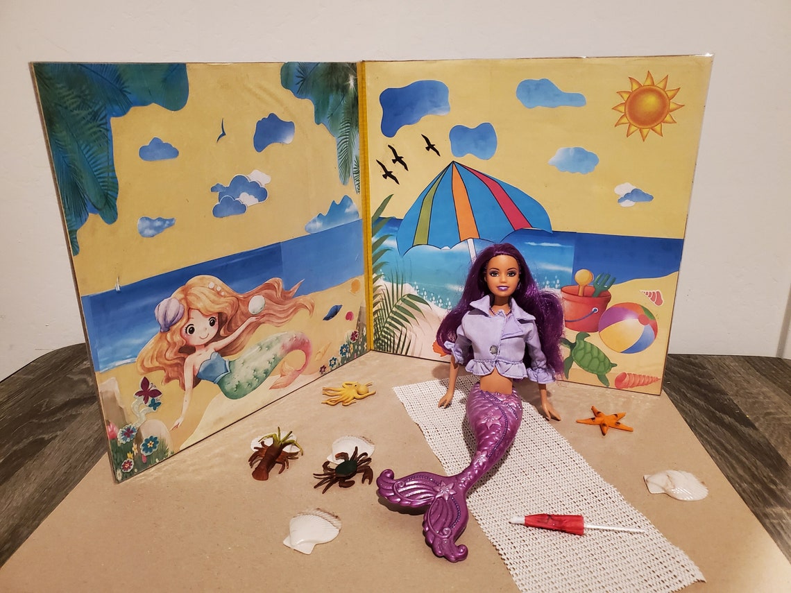 Storyboard Mermaid Beach and Grotto Storyboard for 12 Fashion Dolls or ...
