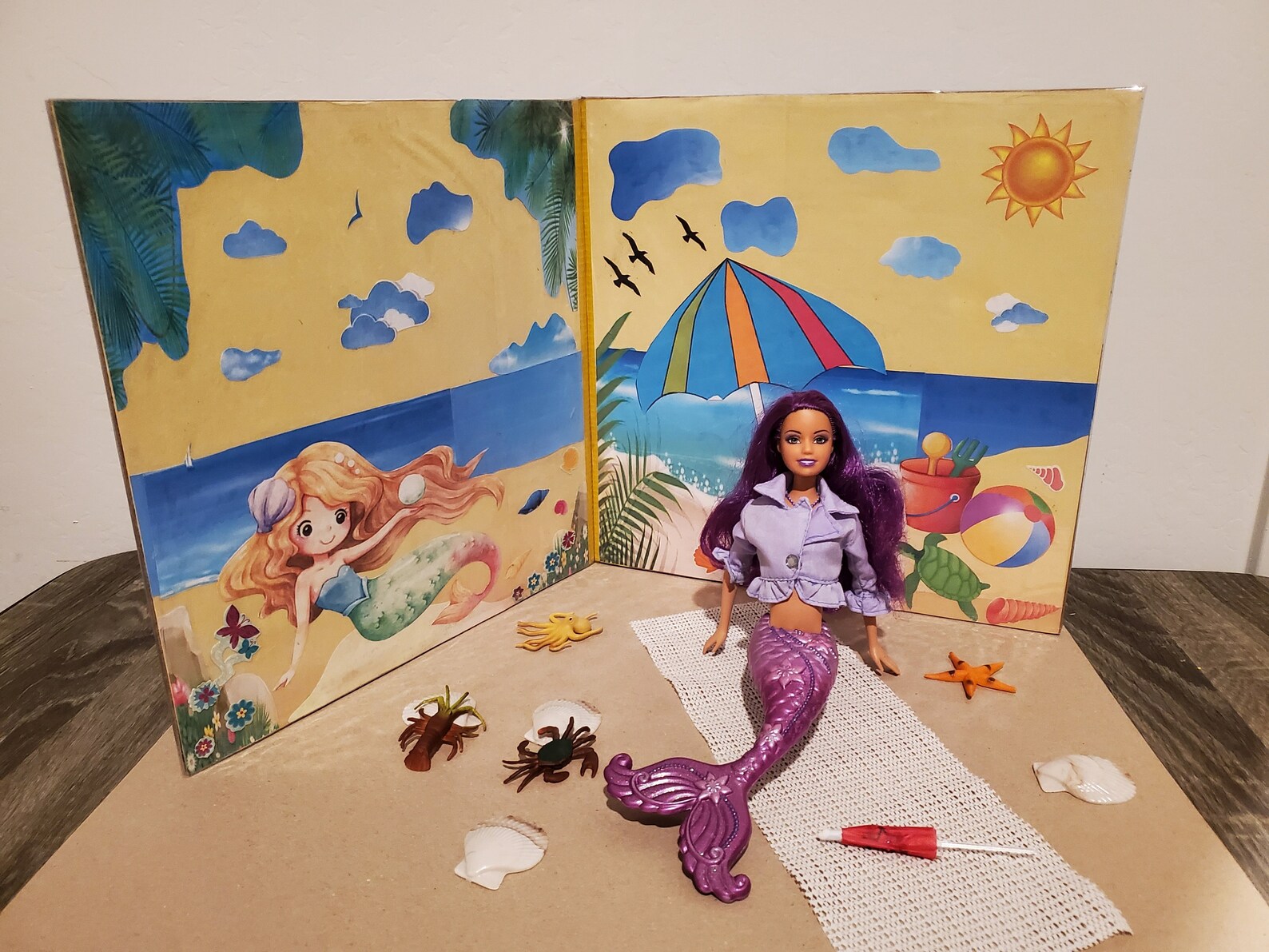 Storyboard Mermaid Beach and Grotto Storyboard for 12 Fashion Dolls or ...