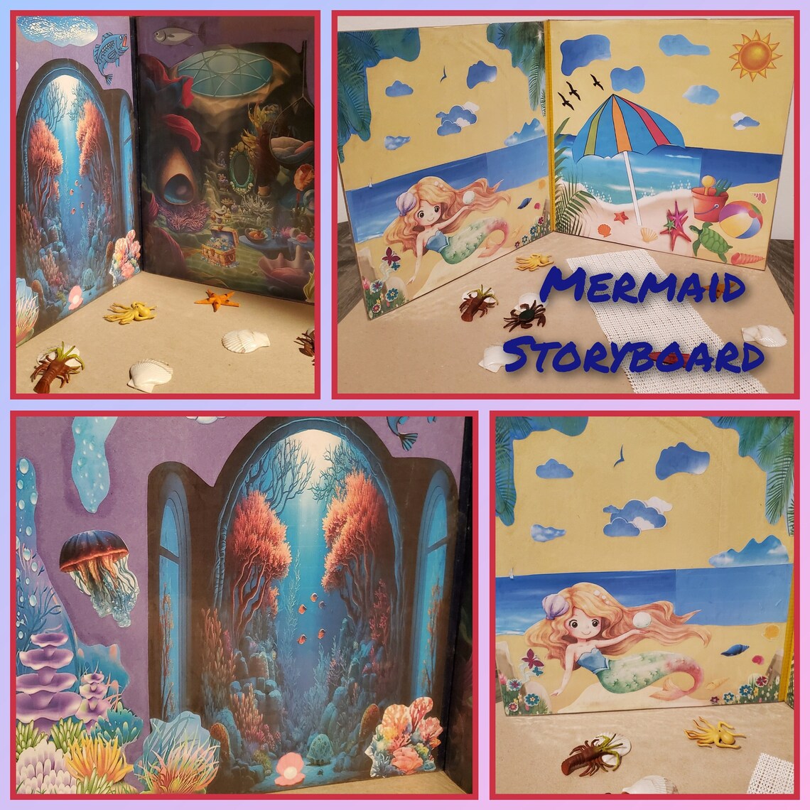 Storyboard Mermaid Beach and Grotto Storyboard for 12 Fashion Dolls or ...
