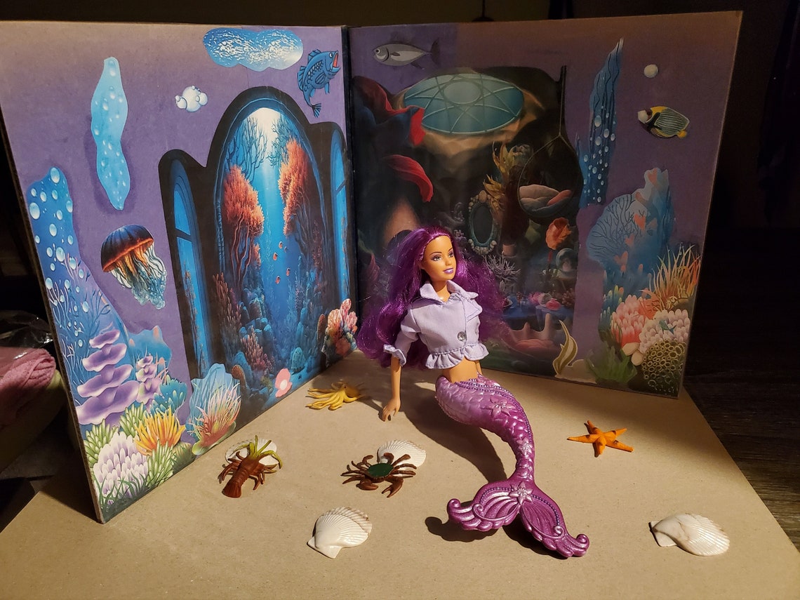 Storyboard Mermaid Beach and Grotto Storyboard for 12 Fashion Dolls or ...