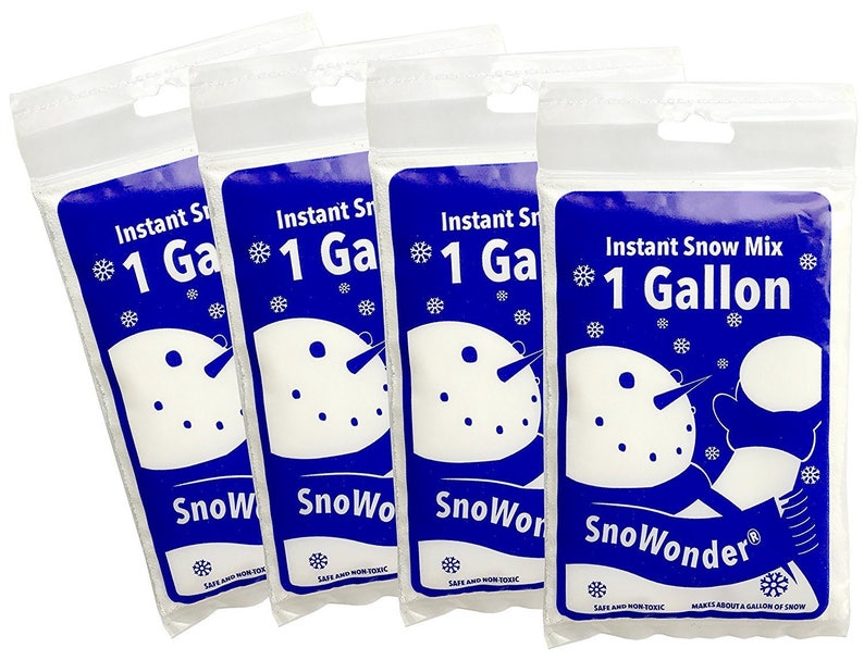 4 Gallons of Instant Snow Artificial Snow - Mix Makes 4 Gallons of Fake ...