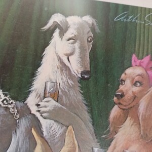 Vintage Arthur Sarnoff Lithograph Spin a Winner Dogs Playing Roulette ...