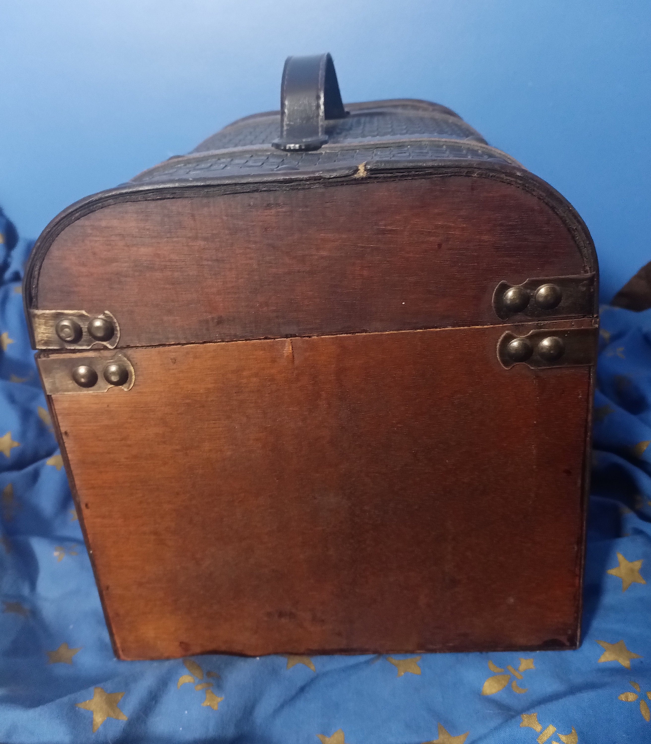 Vintage Wooden Train Case Leather Wood Trunk Train Case Prop - Etsy