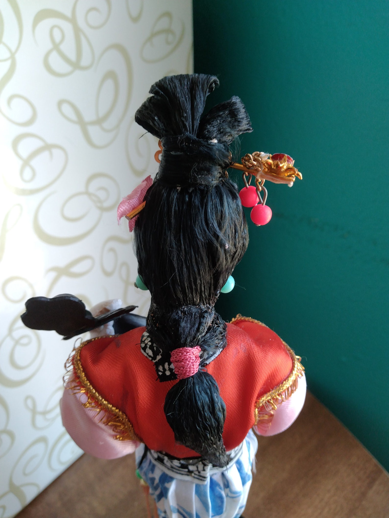 Vintage Japanese Geisha Cloth Doll Vintage Chinese Folk Art Fabric Hand ...
