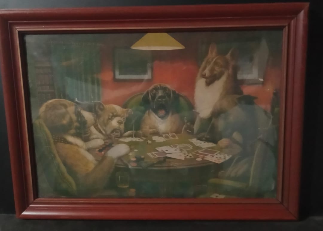 Vintage CM Coolidge A Waterloo Dogs Playing Poker Framed Print - Etsy